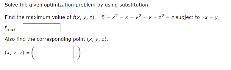 Solved Solve the given optimization problem by using | Chegg.com