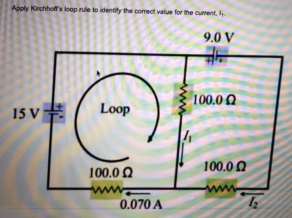 Solved Apply Kirchhoff's loop rule to identify the correct | Chegg.com
