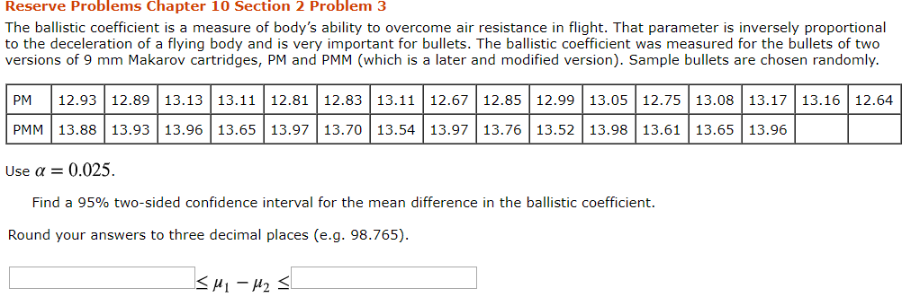 Solved Reserve Problems Chapter 10 Section 2 Problem 3 The | Chegg.com