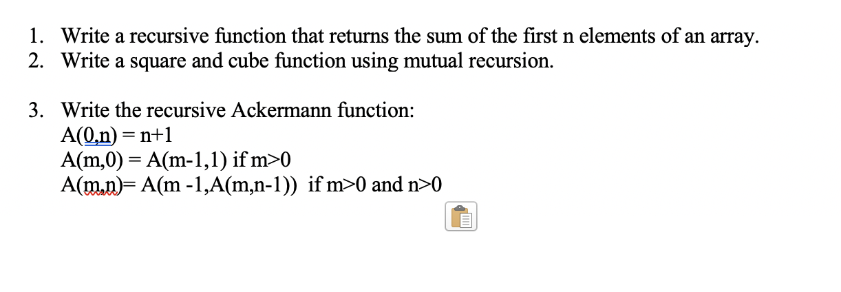 1. Write a recursive function that returns the sum of | Chegg.com