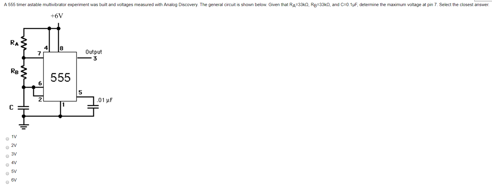 Solved A 555 timer astable multivibrator experiment was | Chegg.com