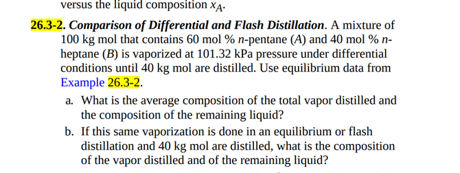 Solved 26.3-2. Comparison of Differential and Flash | Chegg.com