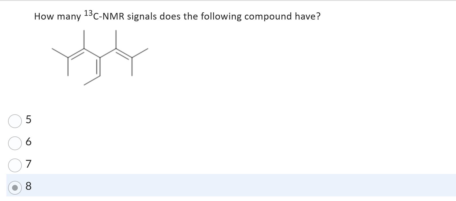 Solved How many ?(()13)C-NMR ﻿signals does the following | Chegg.com