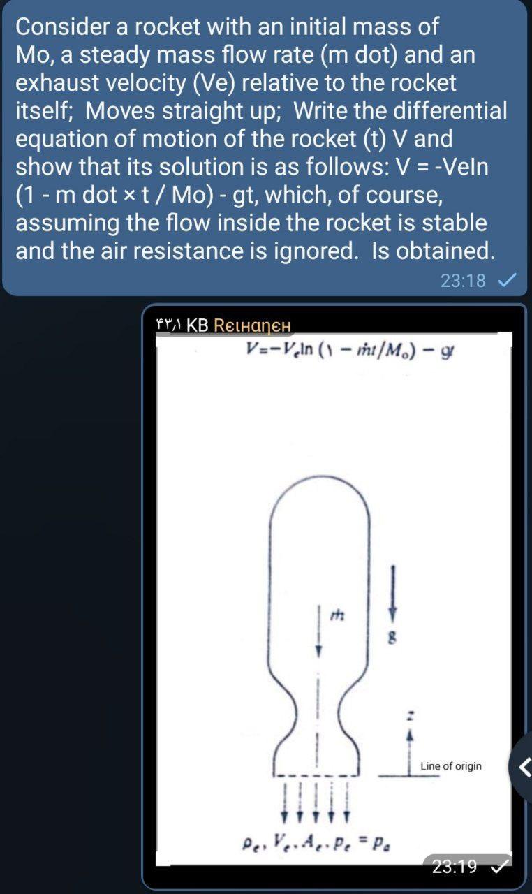 Solved Consider a rocket with an initial mass of Mo, a | Chegg.com
