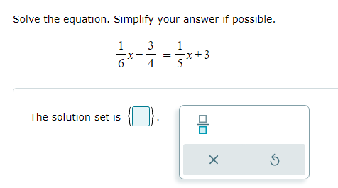 Solved Solve the equation. Simplify your answer if possible. | Chegg.com