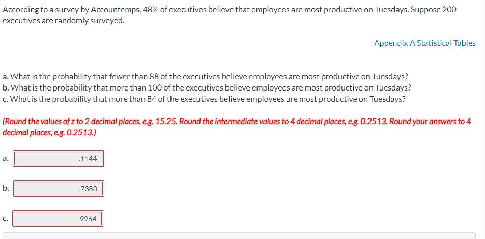 Solved According to a survey by Accountemps, 48% of | Chegg.com