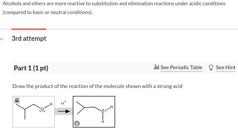 Solved Alcohols and ethers are more reactive to substitution | Chegg.com