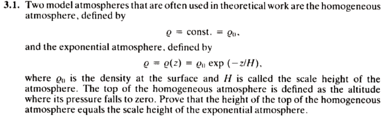 Solved 1. Two model atmospheres that are often used in | Chegg.com