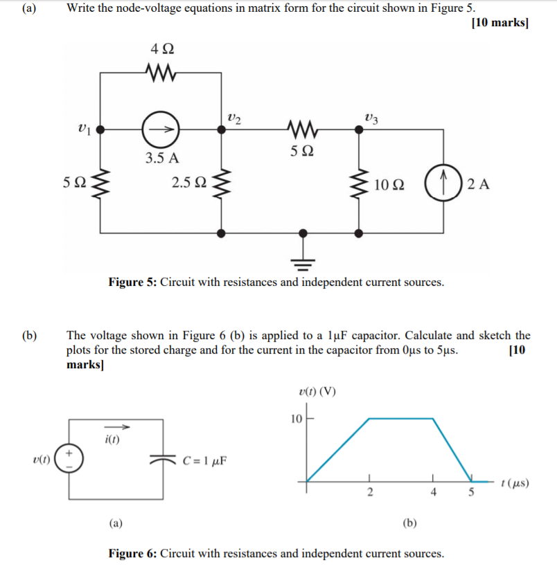 Solved (a)Write the node-voltage equations in matrix form | Chegg.com