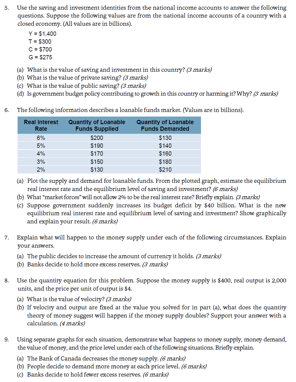 Solved 1. Assume that the following table records the total | Chegg.com