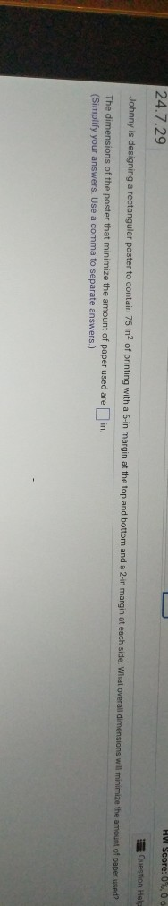 Solved A rectangular microprocessor chip is designed to have | Chegg.com