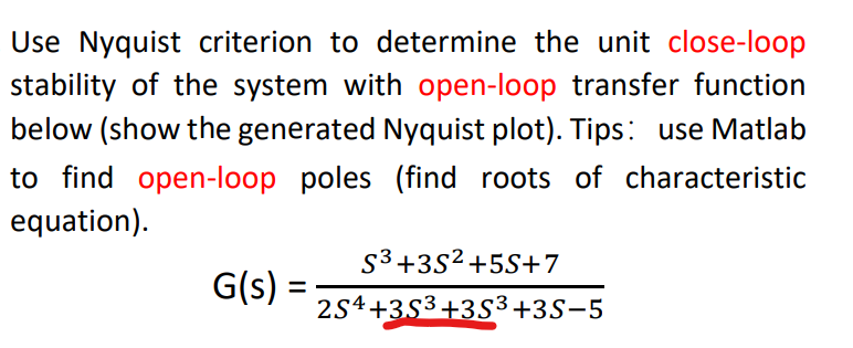 Solved Use Nyquist criterion to determine the unit | Chegg.com
