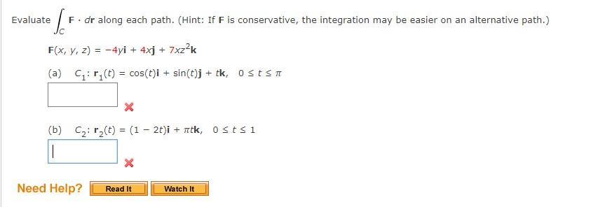 Solved Evaluate ∫CF⋅dr along each path. (Hint: If F is | Chegg.com