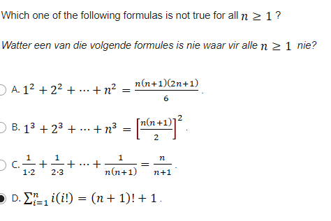 Solved Which one of the following formulas is not true for | Chegg.com
