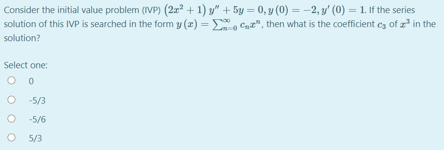 Solved Consider the initial value problem (IVP) (2x2 +1) y" | Chegg.com