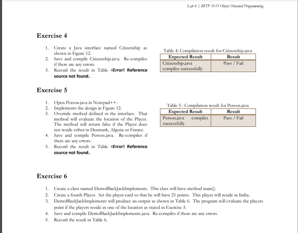 Solved Result from Exercise 1 until Exercise 6. 1 (pass | Chegg.com