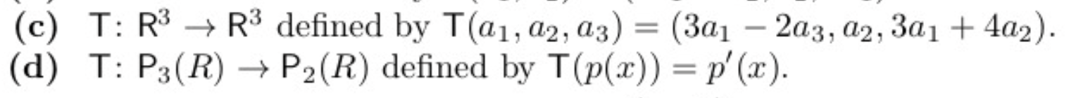 Solved (a) T:R2→R3 defined by | Chegg.com