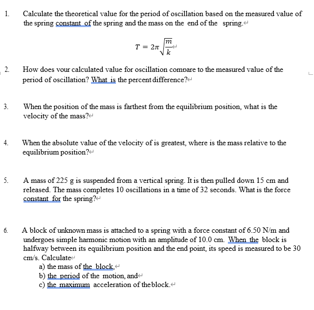 Solved Lab Report - Activity P14: Simple Harmonic Motion - | Chegg.com