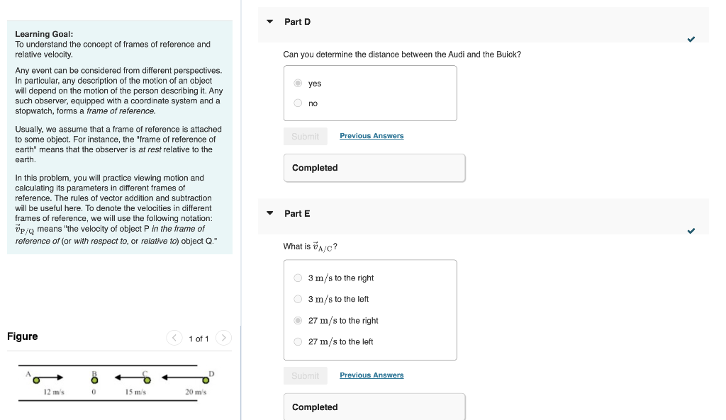 Solved At which of the lettered times, if any, does car \#2 | Chegg.com