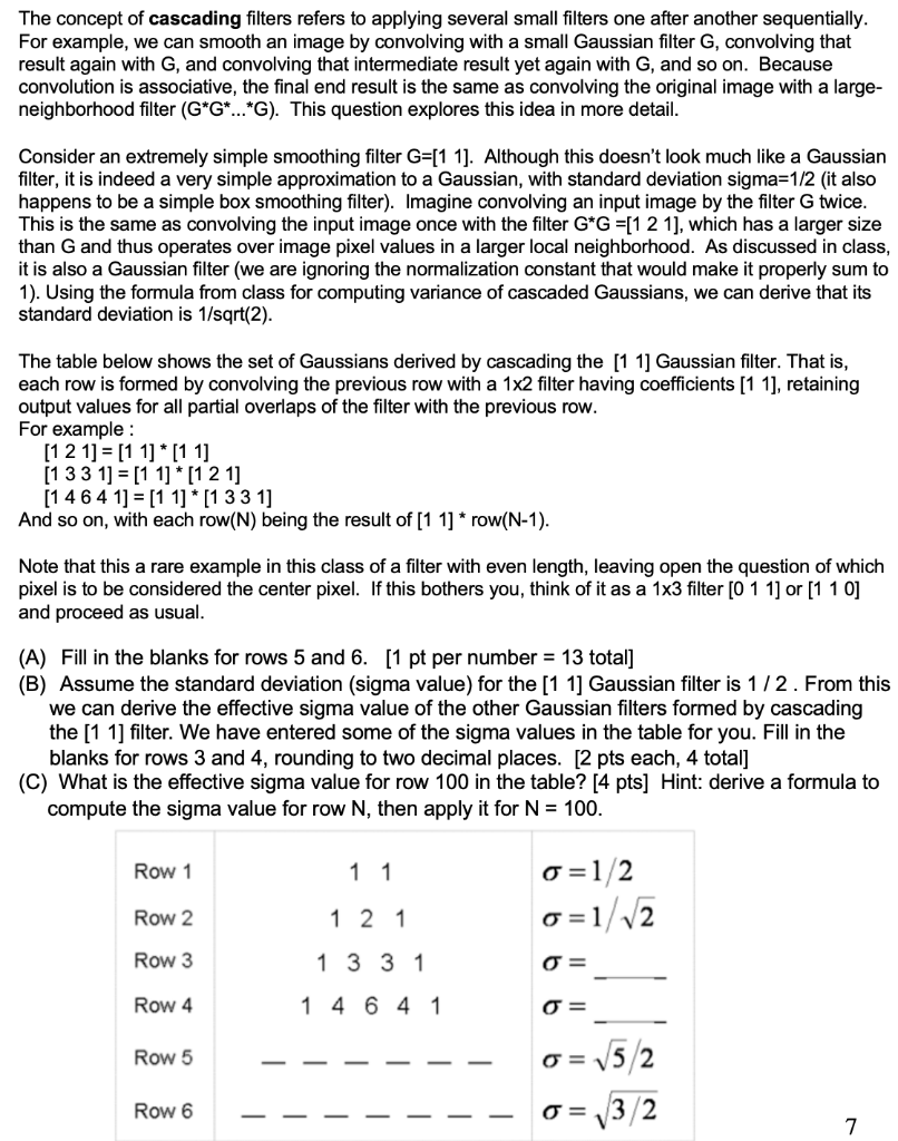 Solved The concept of cascading filters refers to applying | Chegg.com