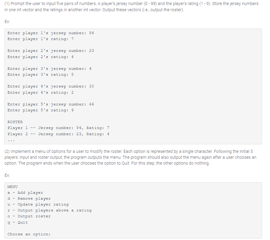 Solved (1) Prompt the user to input five pairs of numbers: A | Chegg.com