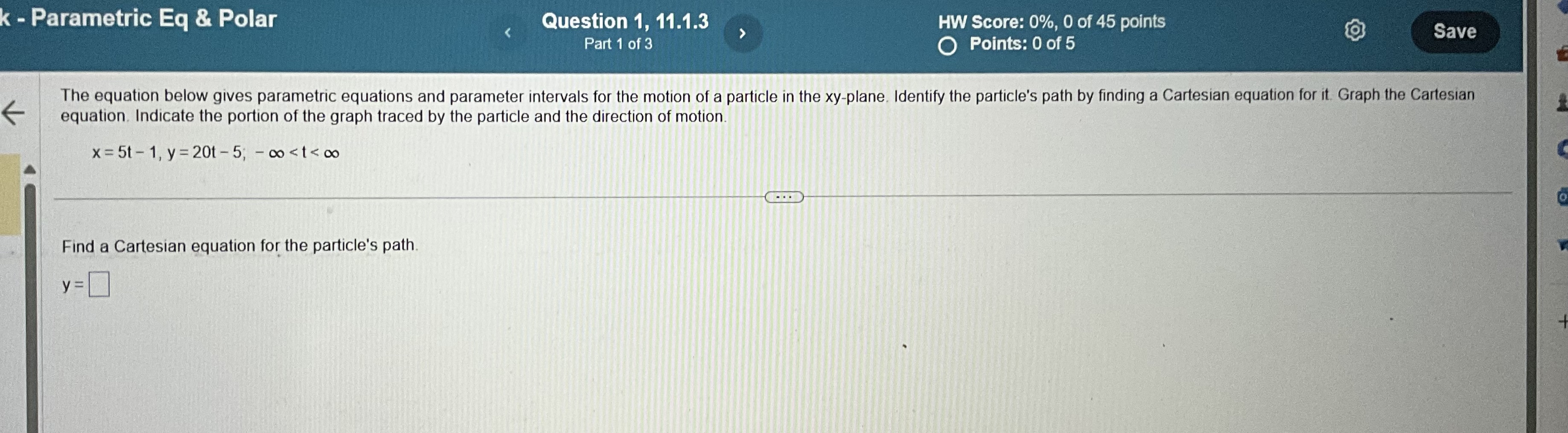 Solved The equation below gives parametric equations and | Chegg.com