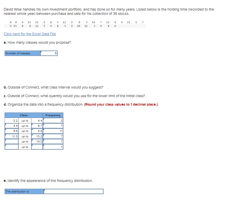 Solved David Wise handles his own Investment portfolio, and | Chegg.com