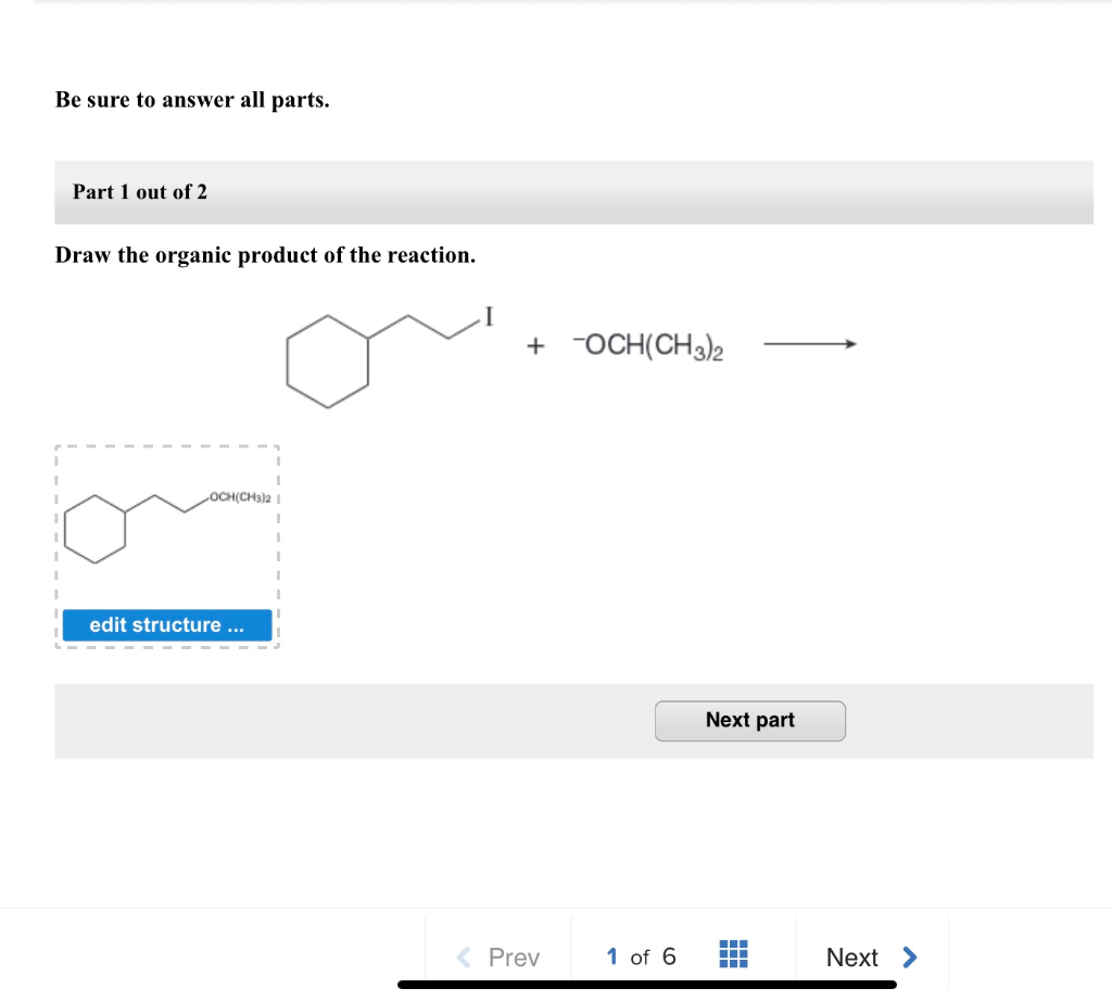 Solved Be sure to answer all parts. Part 1 out of 2 Draw the | Chegg.com
