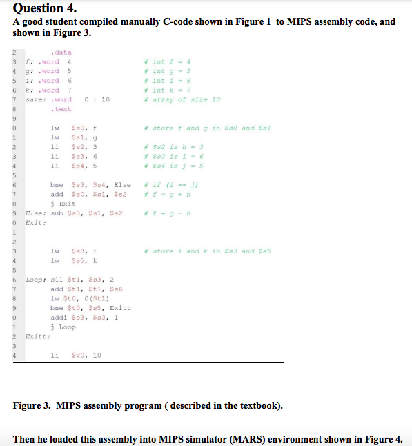 Solved Question 4. A good student compiled manually C-code | Chegg.com