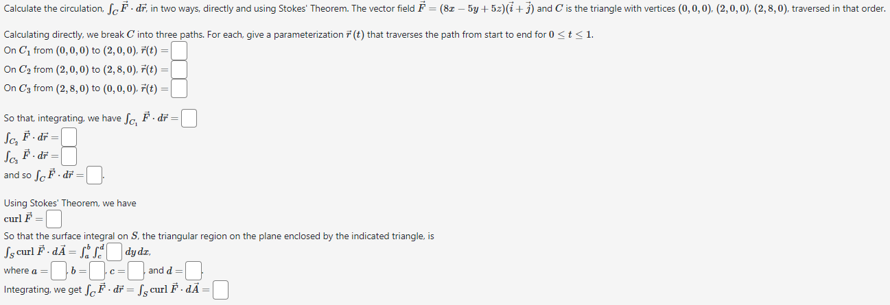 Solved Calculate the circulation, ∫CF→⋅dr→, in two ways, | Chegg.com
