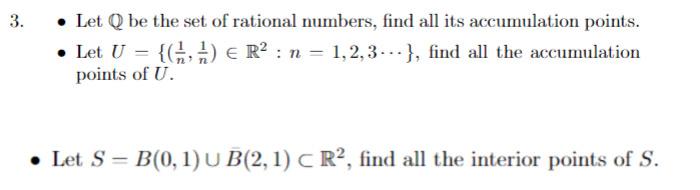 Solved - Let Q be the set of rational numbers, find all its | Chegg.com