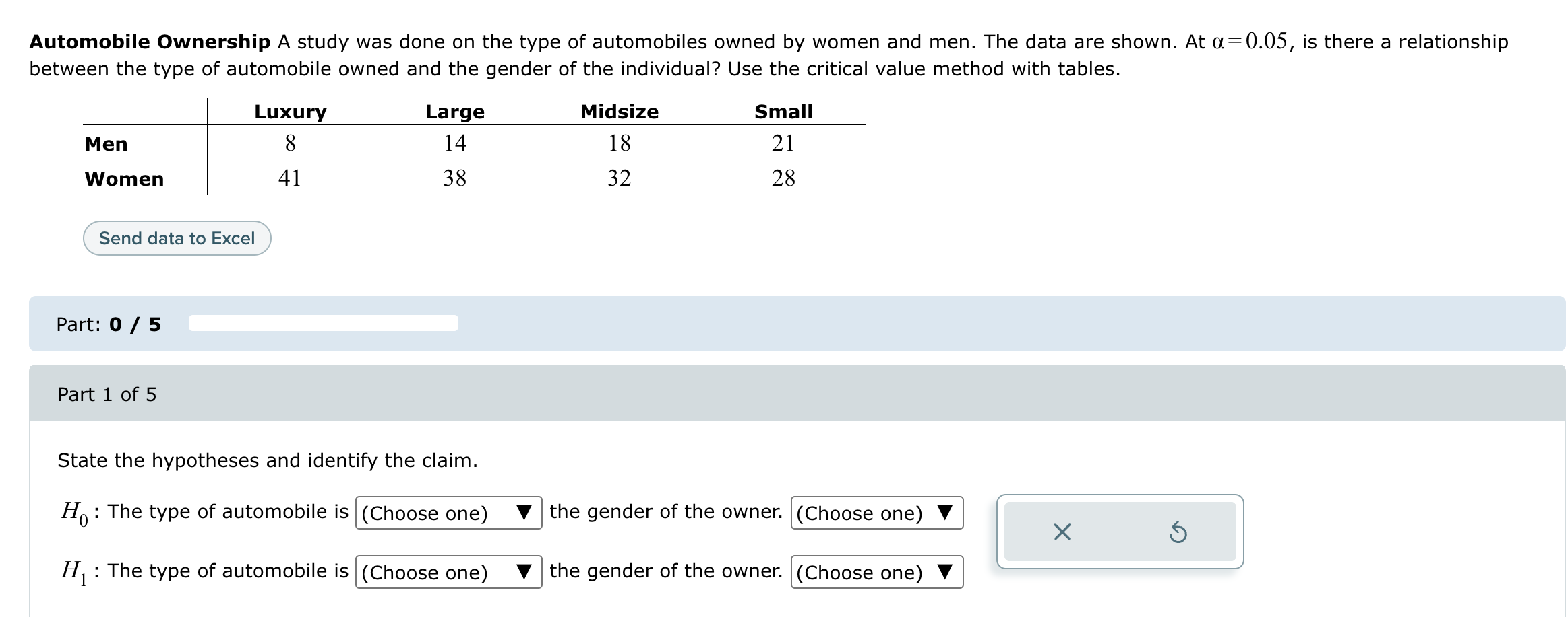 Solved Part 2) critical valuepart 3) compute the test part | Chegg.com