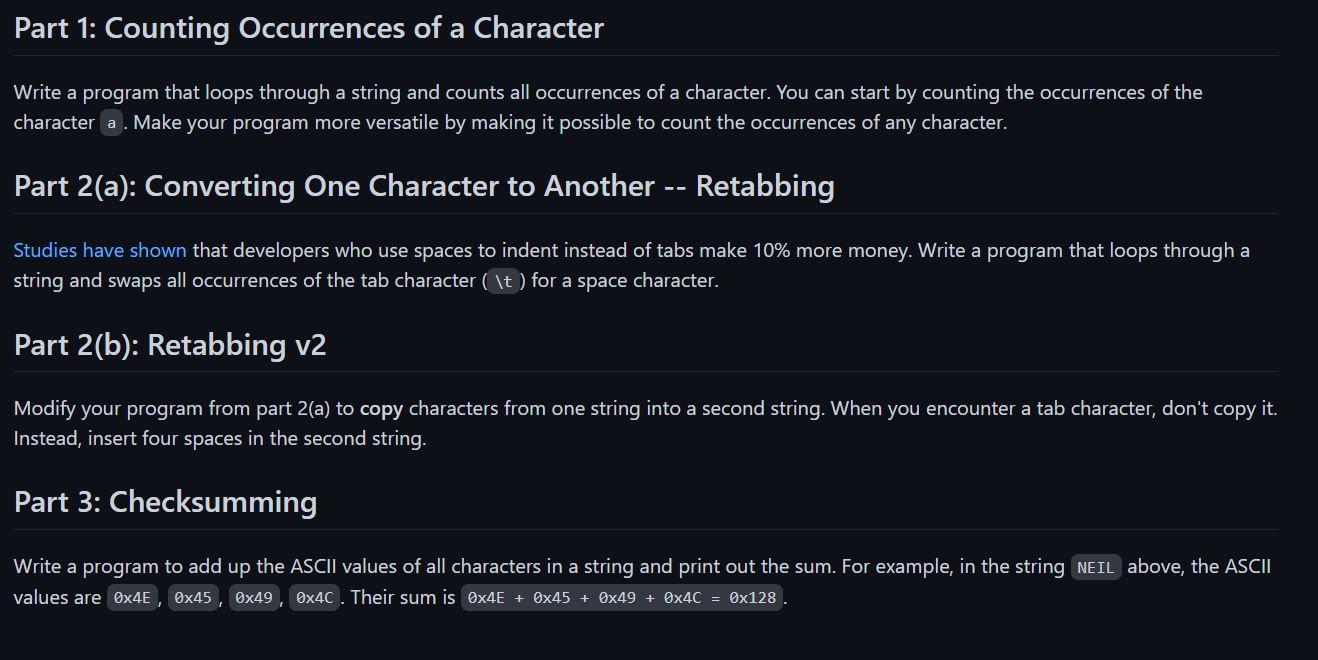 Part 1: Counting Occurrences of a Character Write a | Chegg.com Part 1: Counting Occurrences of a Character Write a | Chegg.com