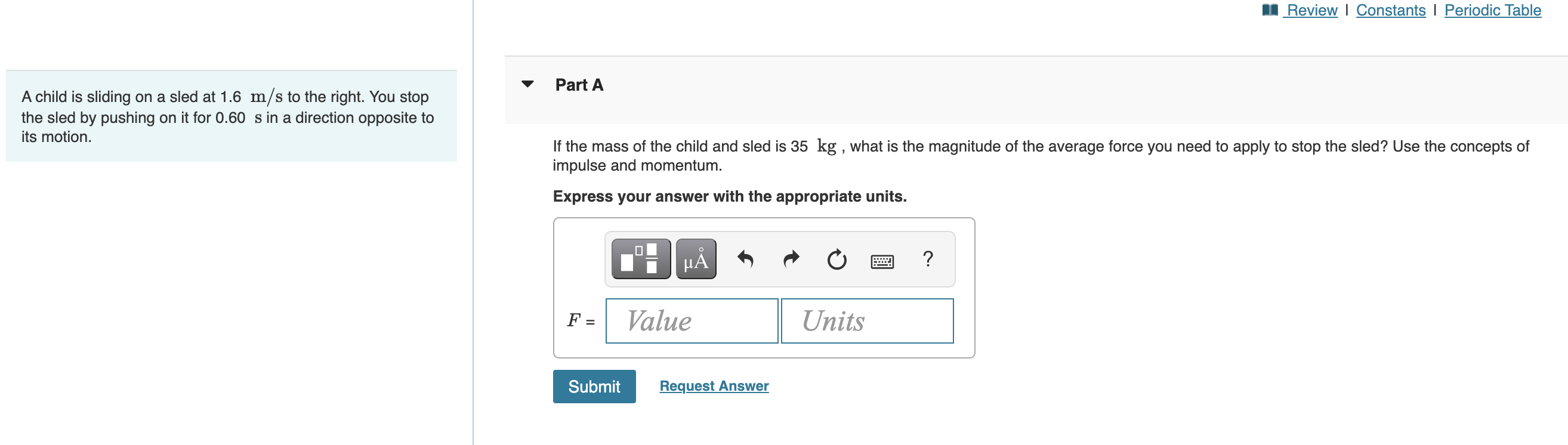 Solved 1 Review | Constants | Periodic Table Part A A child | Chegg.com