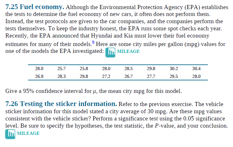 Solved 7.25 Fuel economy. Although the Environmental | Chegg.com