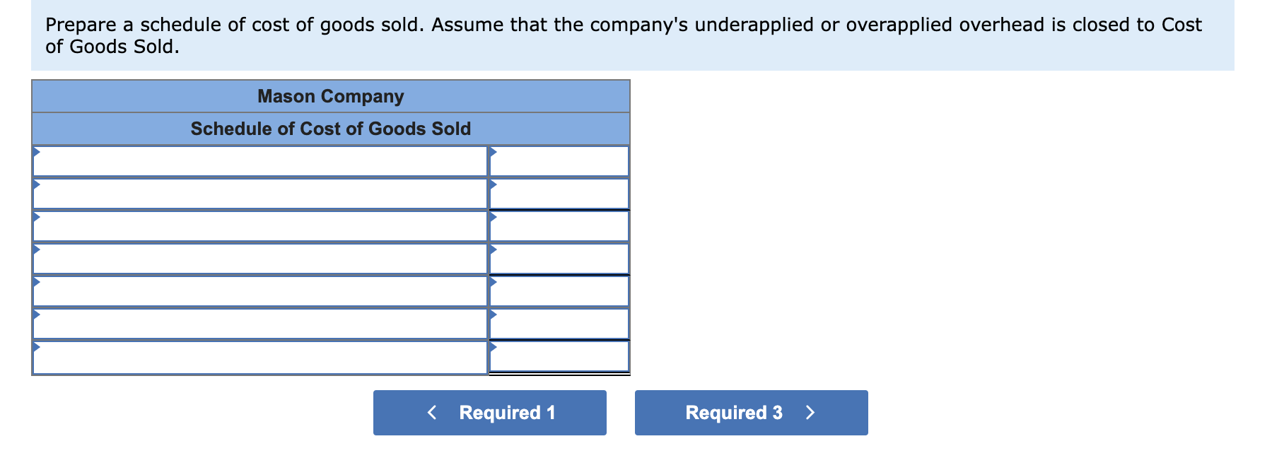 Solved 1. Prepare a schedule of cost of goods manufactured. | Chegg.com
