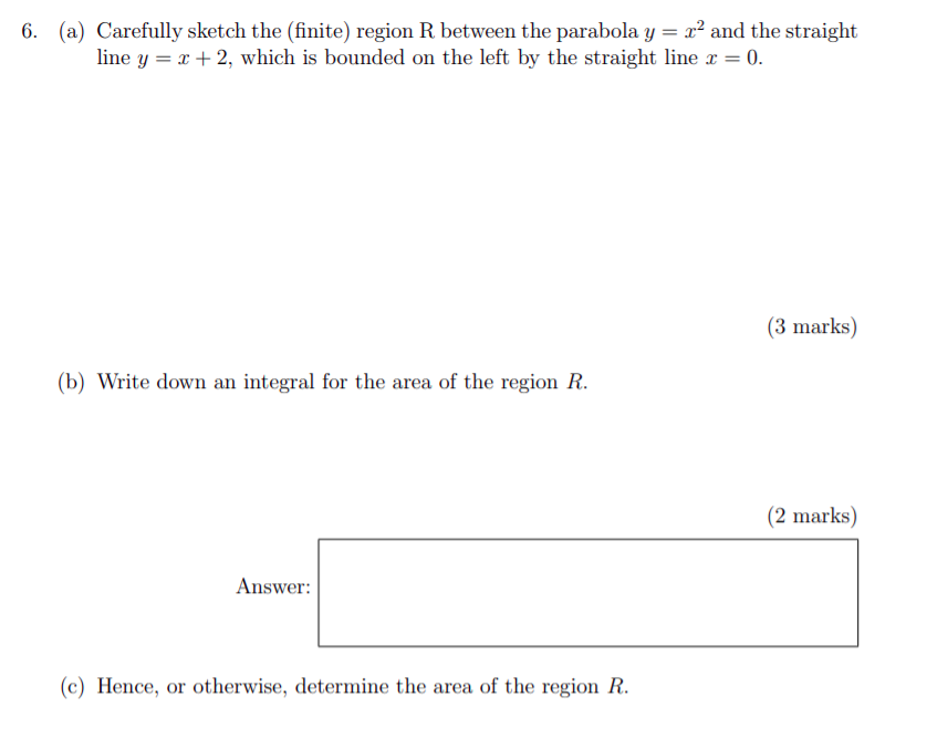 Solved 6. (a) Carefully sketch the finite) region R between | Chegg.com Solved 6. (a) Carefully sketch the finite) region R between | Chegg.com