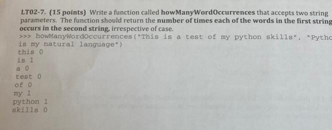 Solved LT02-7. (15 points) Write a function called | Chegg.com