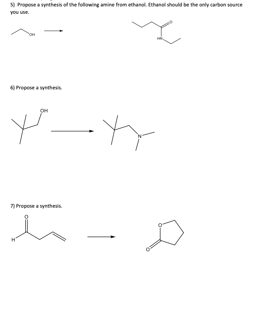 Solved 1) Propose a synthesis of the following 2) Propose | Chegg.com
