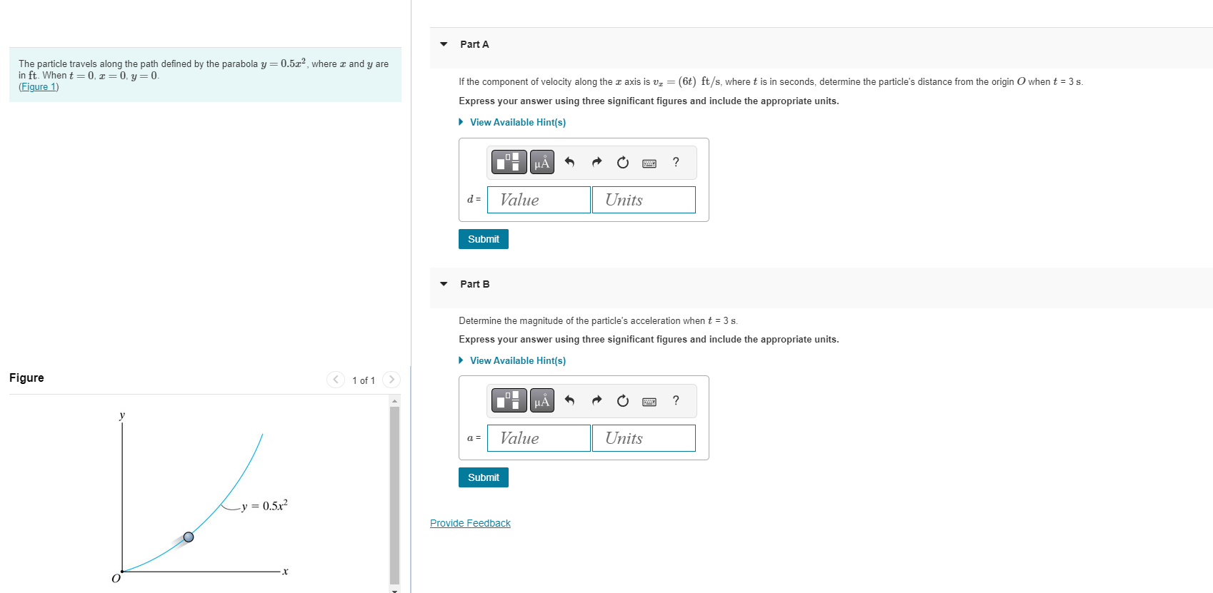 Solved The particle travels along the path defined by the | Chegg.com