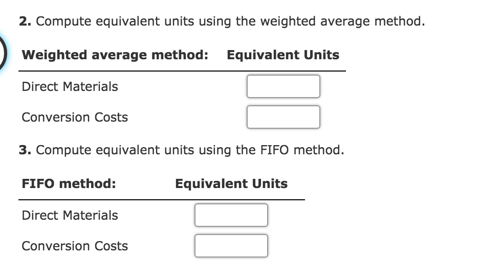 Solved Weighted Average Method, FIFO Method, Physical Flow, | Chegg.com Solved Weighted Average Method, FIFO Method, Physical Flow, | Chegg.com