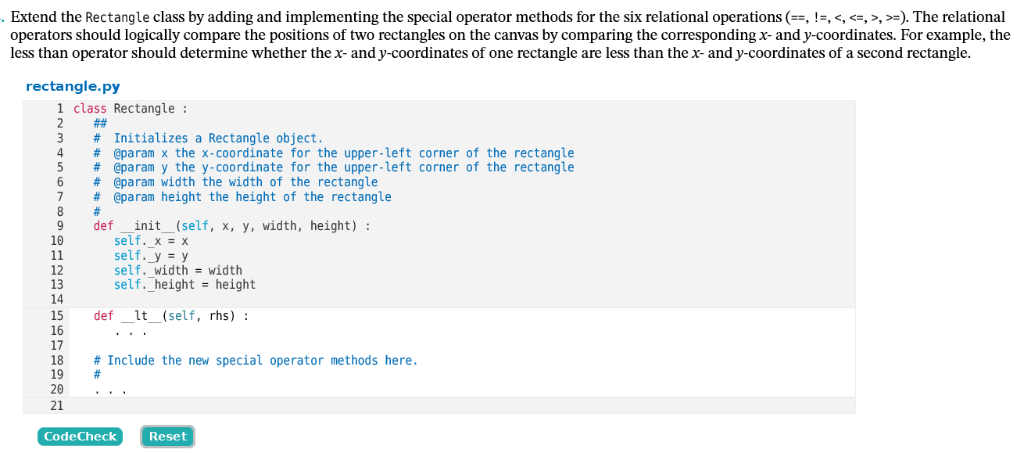 Solved Extend the Rectangle class by adding and implementing | Chegg.com