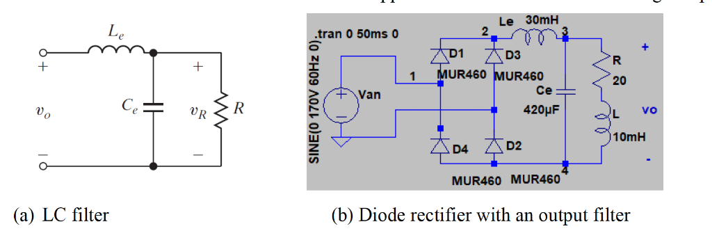 Solved An LC-filter as shown is uscd to rcducc thc ripplc | Chegg.com