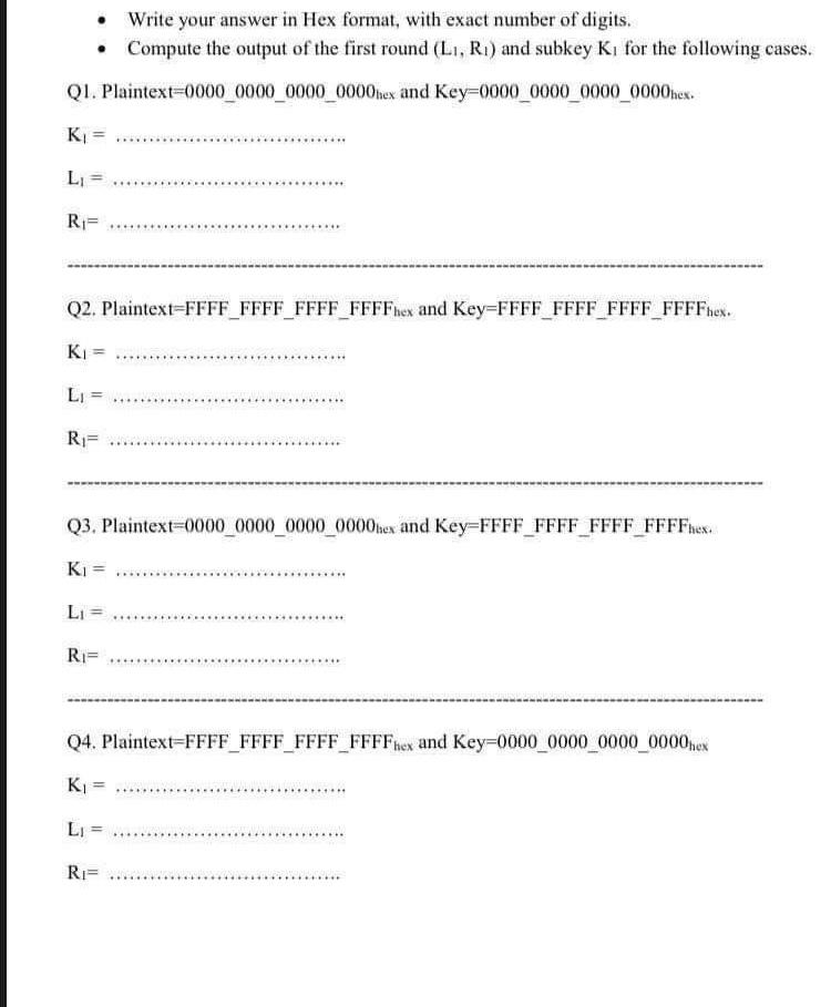 Solved - Write your answer in Hex format, with exact number | Chegg.com