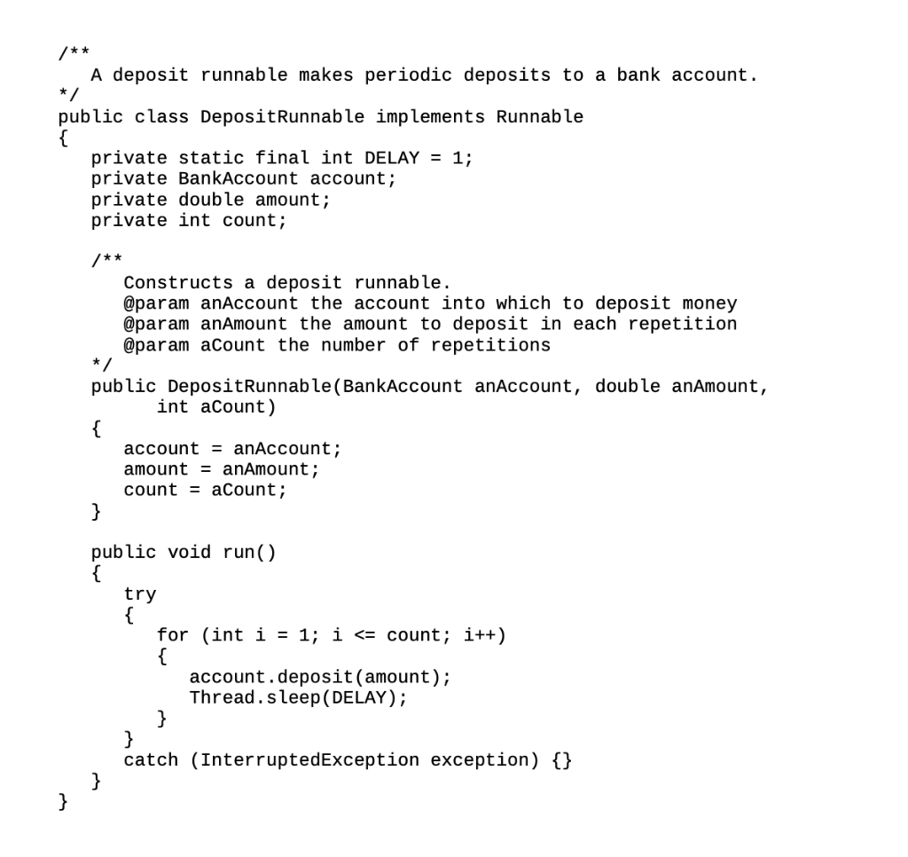 Solved Java Programming Add a condition to the deposit | Chegg.com