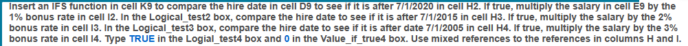 Solved Insert an IFS function in cell K9 ﻿to compare the | Chegg.com