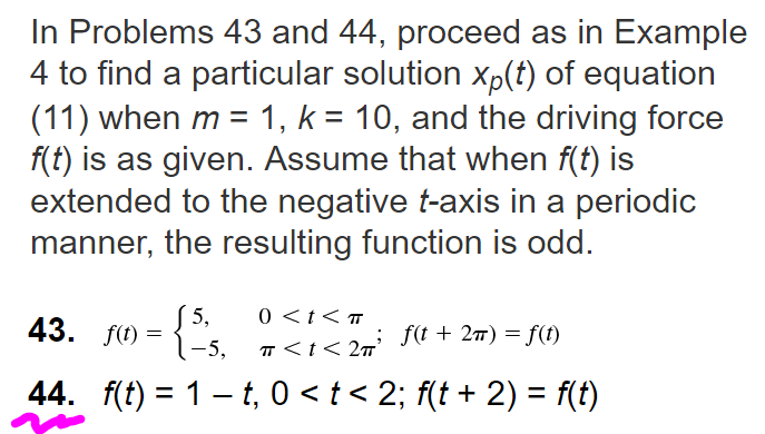 Solved In Problems 43 and 44, proceed as in Example 4 to | Chegg.com