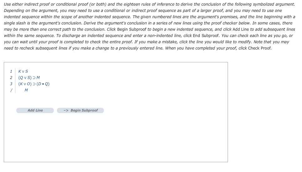 Solved Use either indirect proof or conditional proof (or | Chegg.com