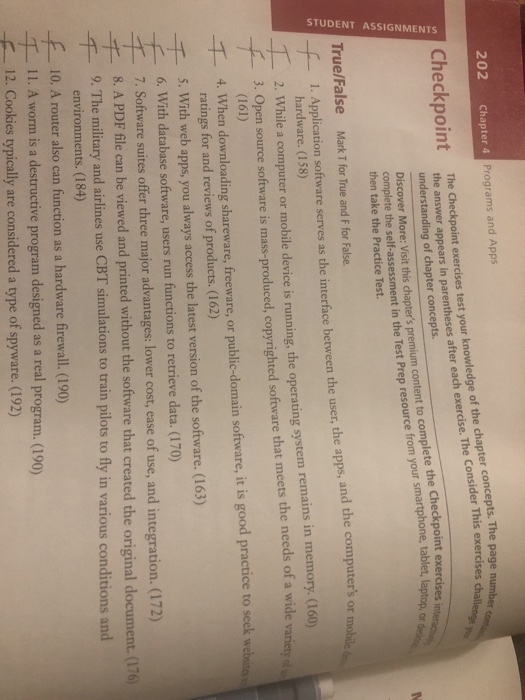 Solved 202 Chapter 4 Programs and Apps hapter concepts. The | Chegg.com