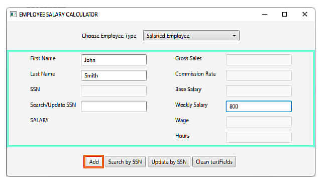 Solved **USE JAVAFX FOR YOUR USER INTERFACE.**EMPLOYEE | Chegg.com